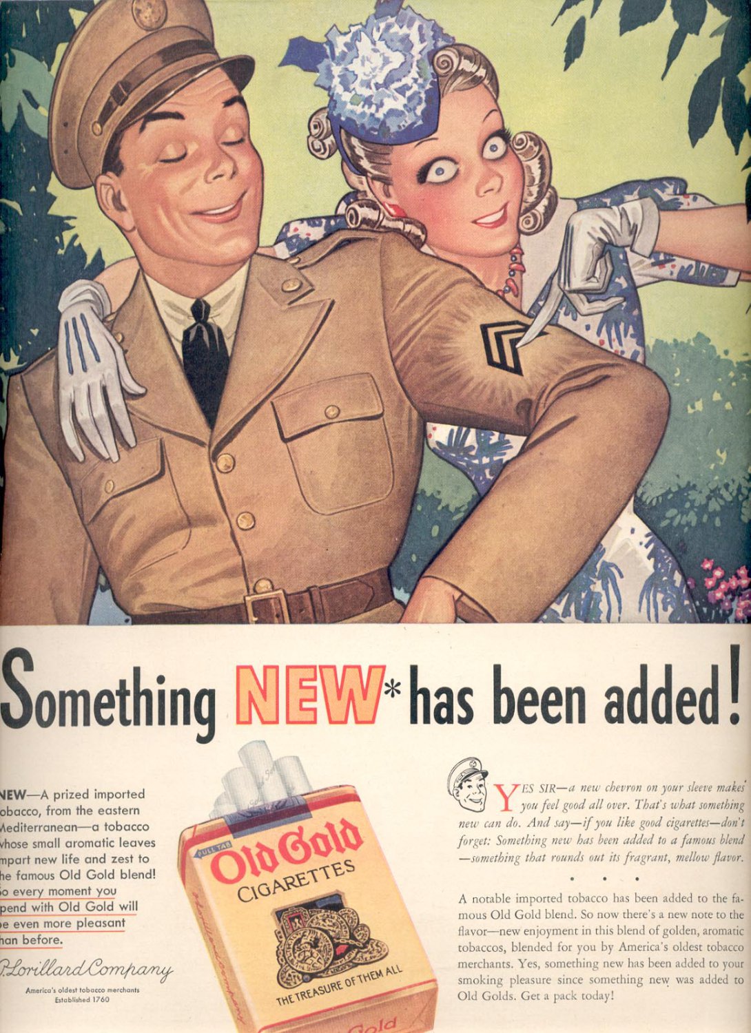 April 14, 1941 Old Gold Cigarettes magazine ad (# 3941)