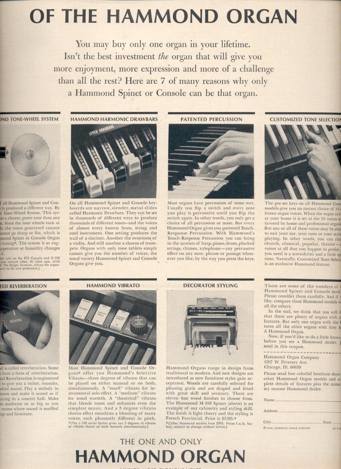April 21, 1964 Hammond Organ magazine ad (# 3988)