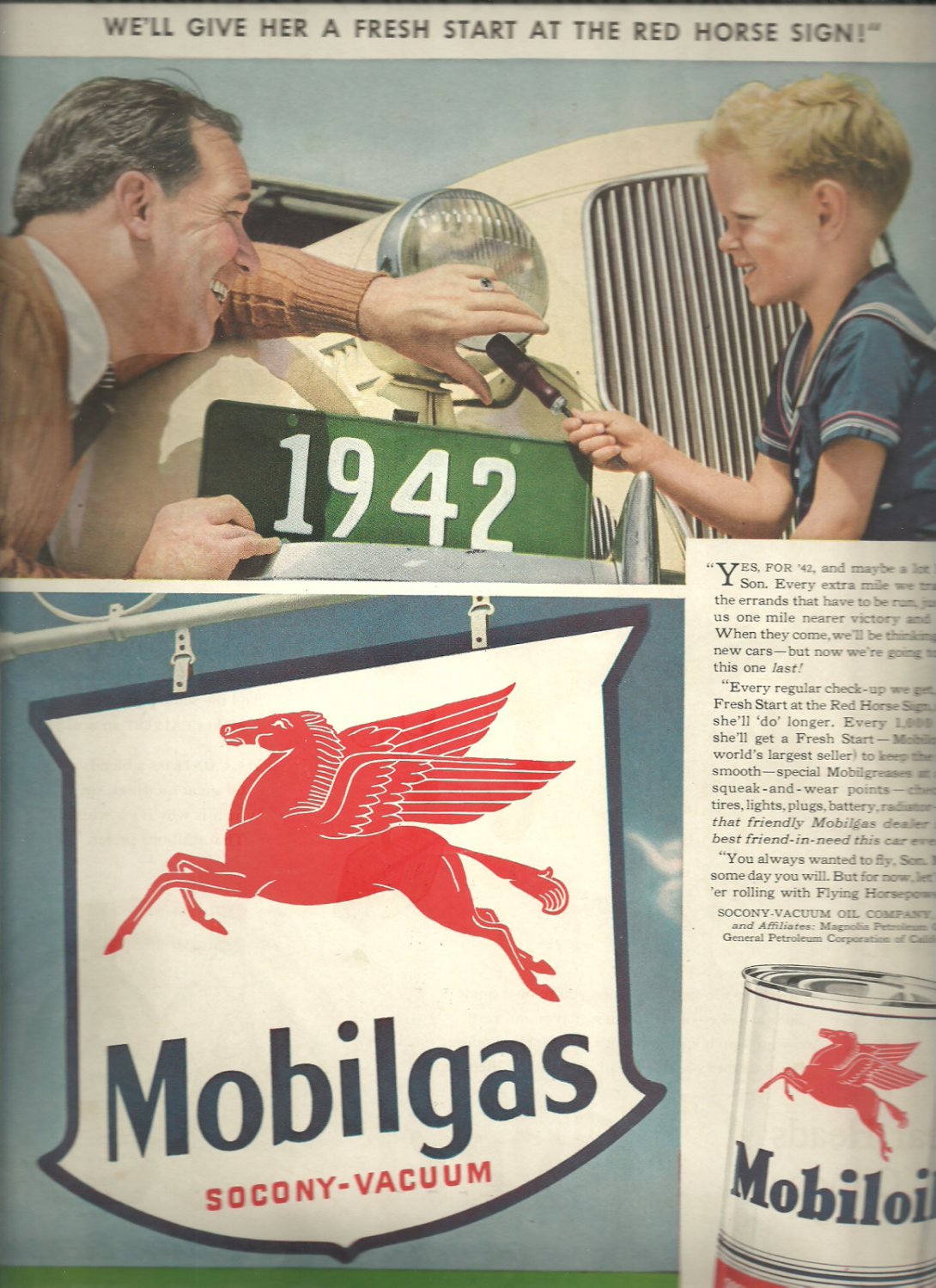 April 27, 1942 Mobilgas- Mobiloil magazine ad (# 1288)