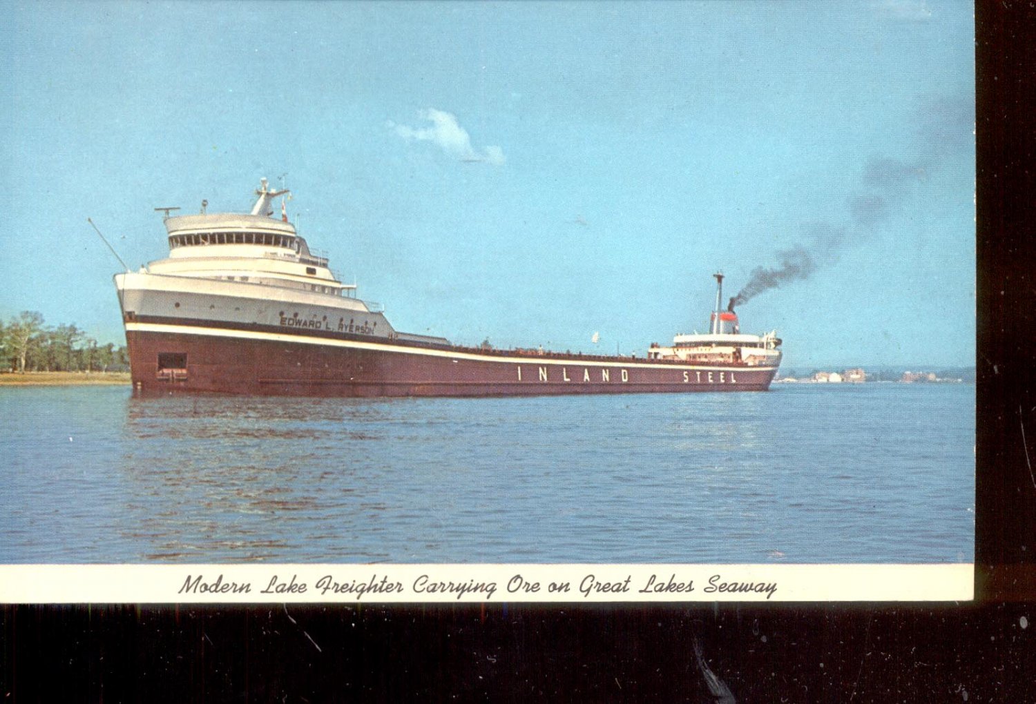 Modern Lake Freighter carrying ore on Great Lakes Seaway Postcard- (# 648)