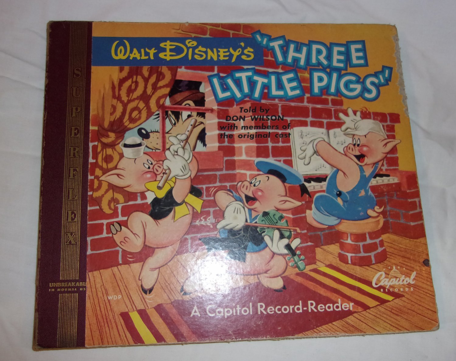 1949 Walt Disney's Three Little Pigs Capitol Record- Reader - Don ...