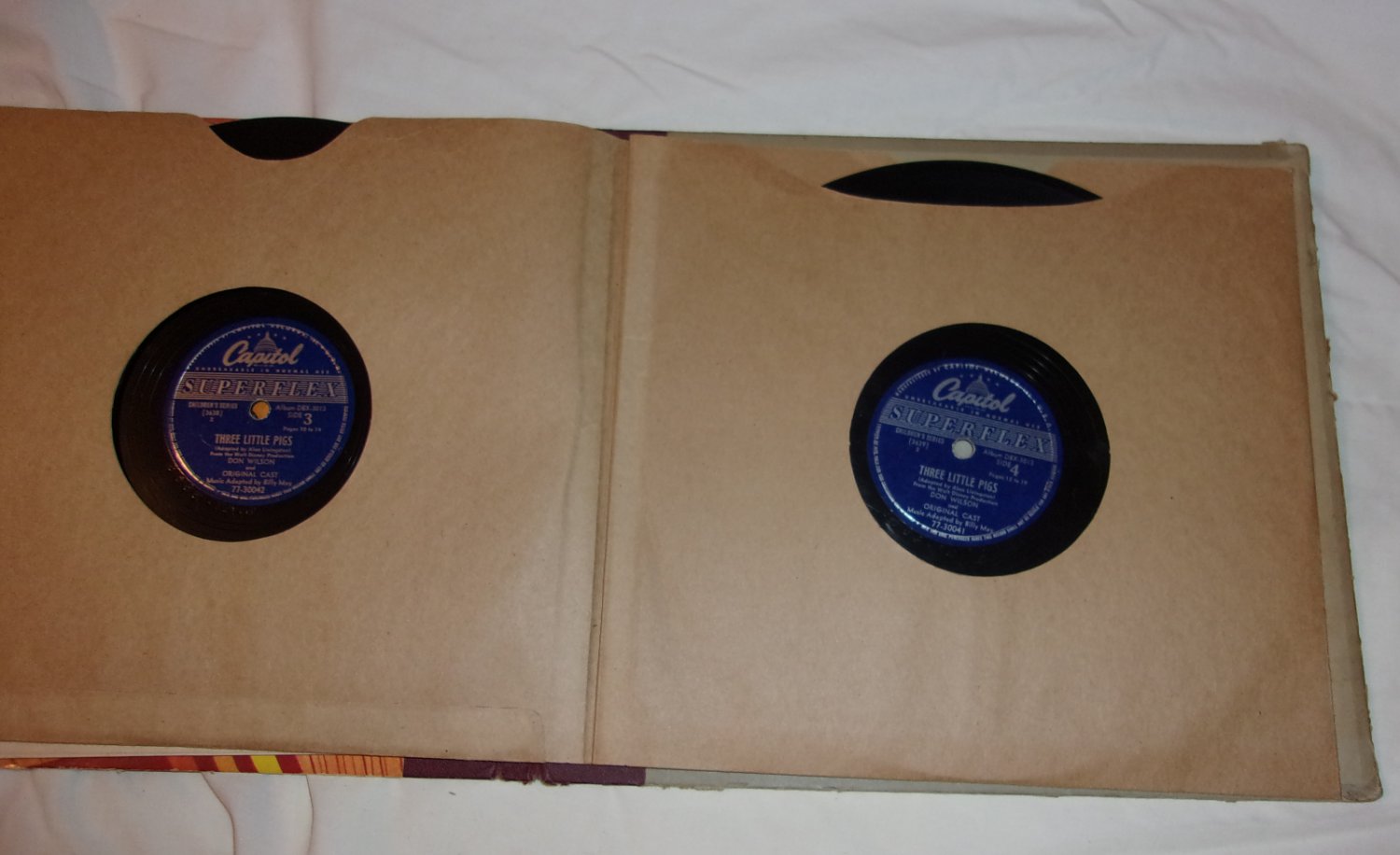1949 Walt Disney's Three Little Pigs Capitol Record- Reader - Don ...