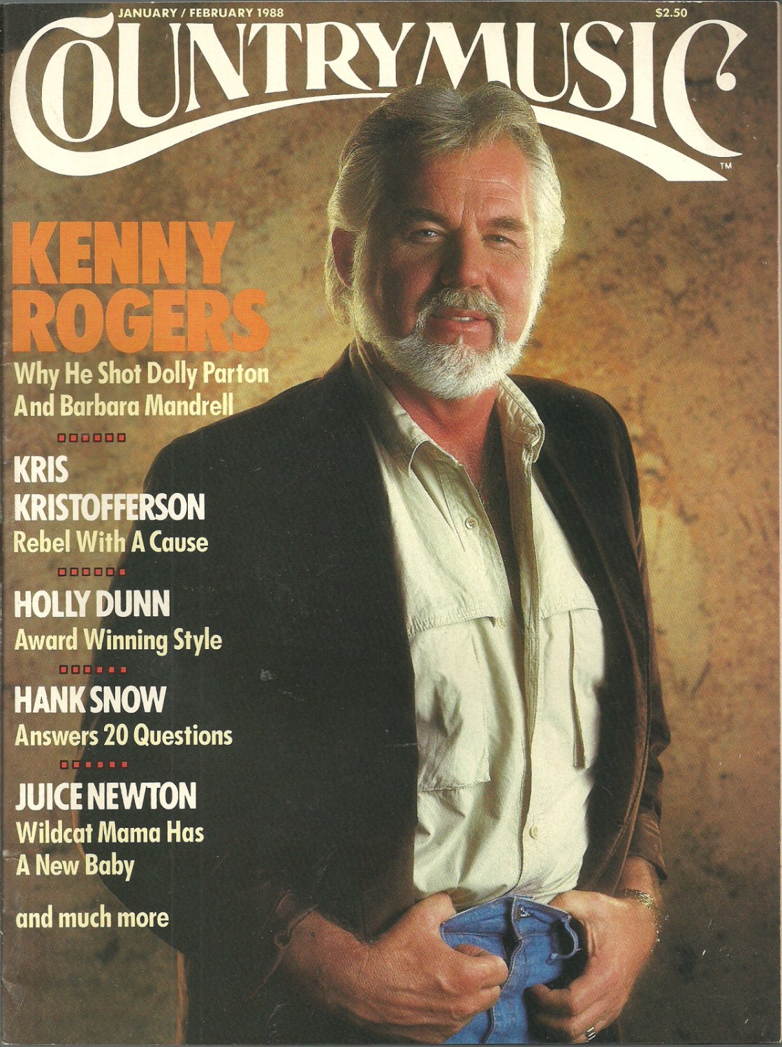 Country Music Magazine- January/February 1988- Kenny Rogers