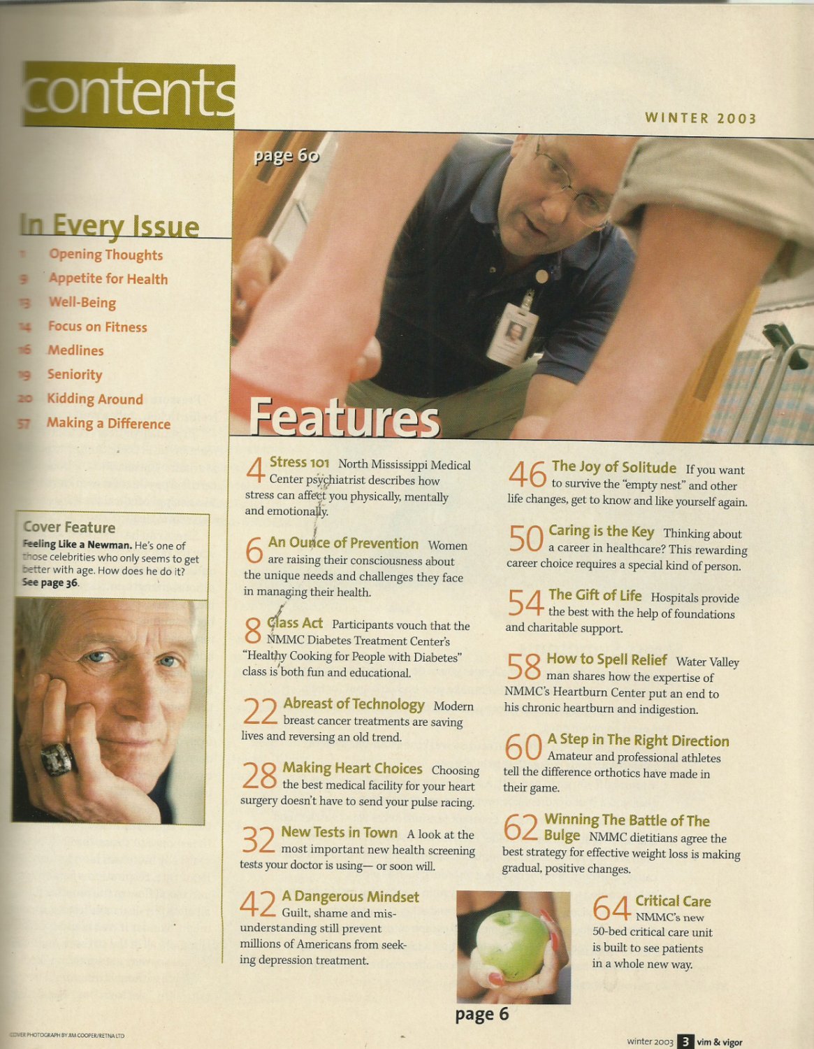 Vim & Vigor magazine - Winter 2003- Newman's Own Way
