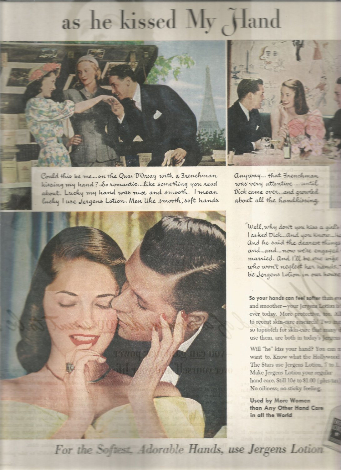 Feb. 1948 Jergens Lotion magazine ad (#762)