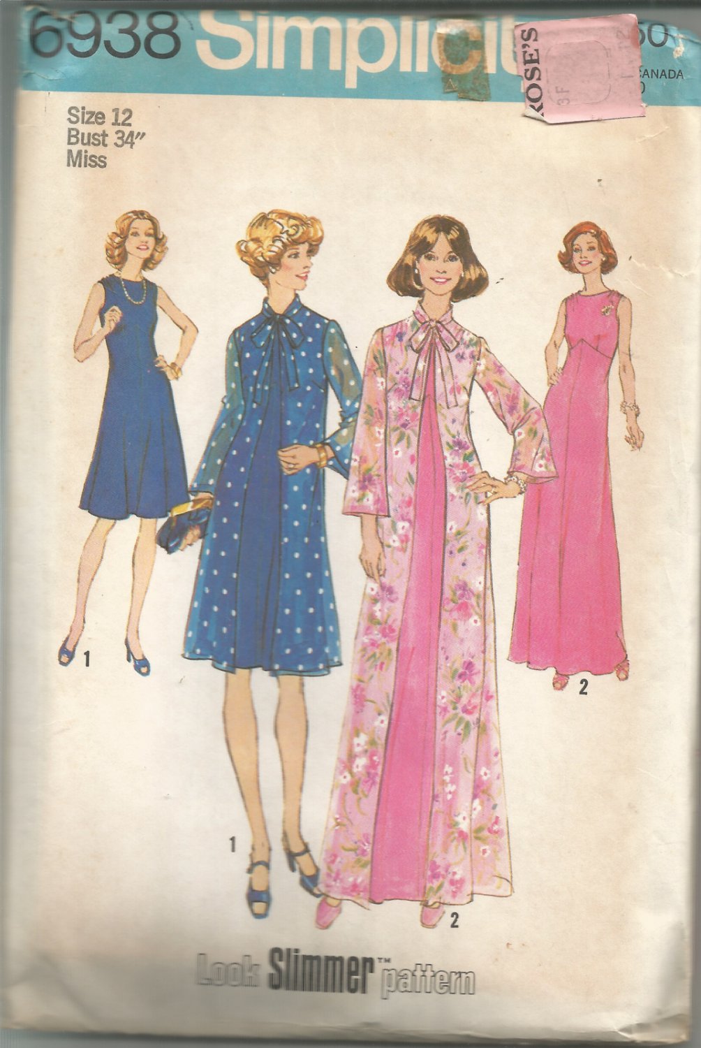Simplicity pattern 6938-Misses and women's dress and unlined cover up ...