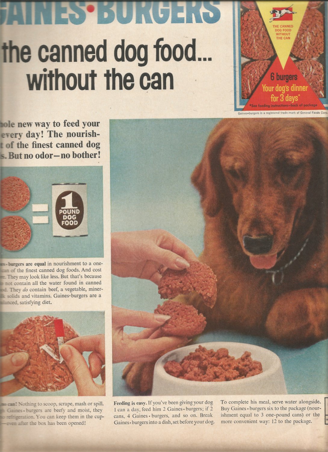 June 26, 1964 Gaines- Burgers magazine ad (# 2009 )