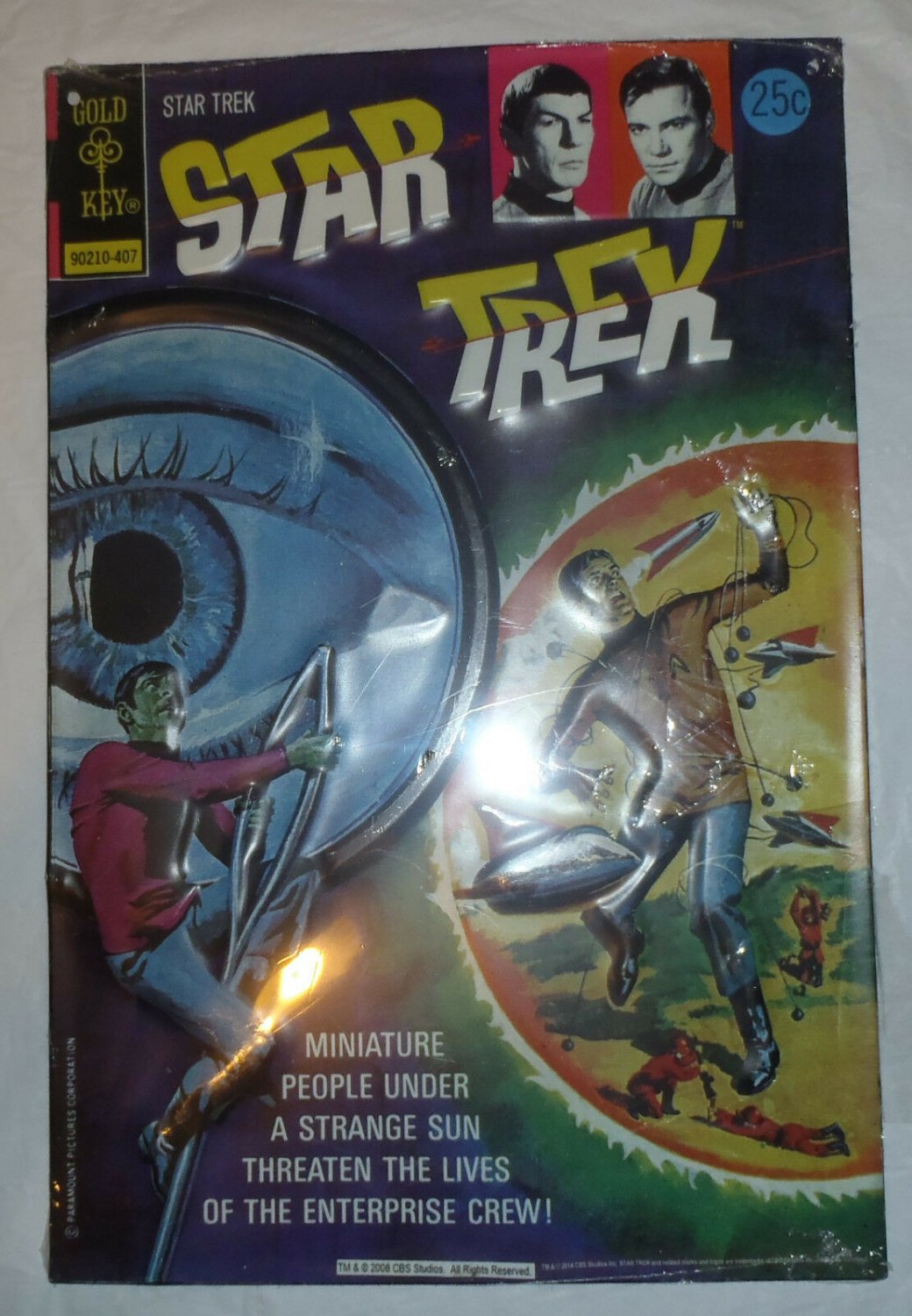 Star Trek Gold Key Metal Tin Embossed Sign Wall Decor 9" x 13" - 90210-407