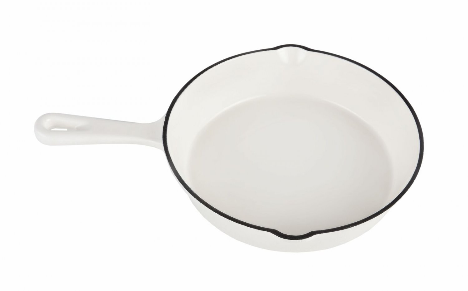INSPIRED HOME CAST IRON SKILLET 8", PURE WHITE