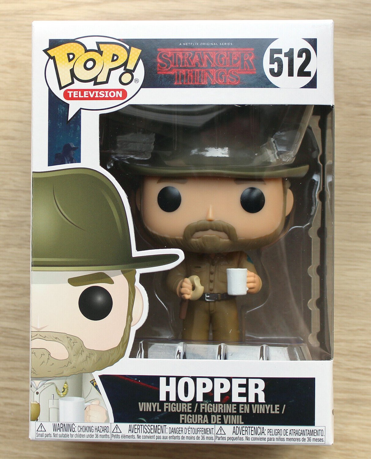 Funko Pop Stranger Things Hopper + Free Protector