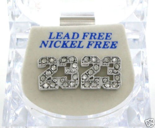 MICHAEL JORDAN LOGO SILVER STUD EARRINGS NEW JEWELRY 23 LEBRON JAMES ...