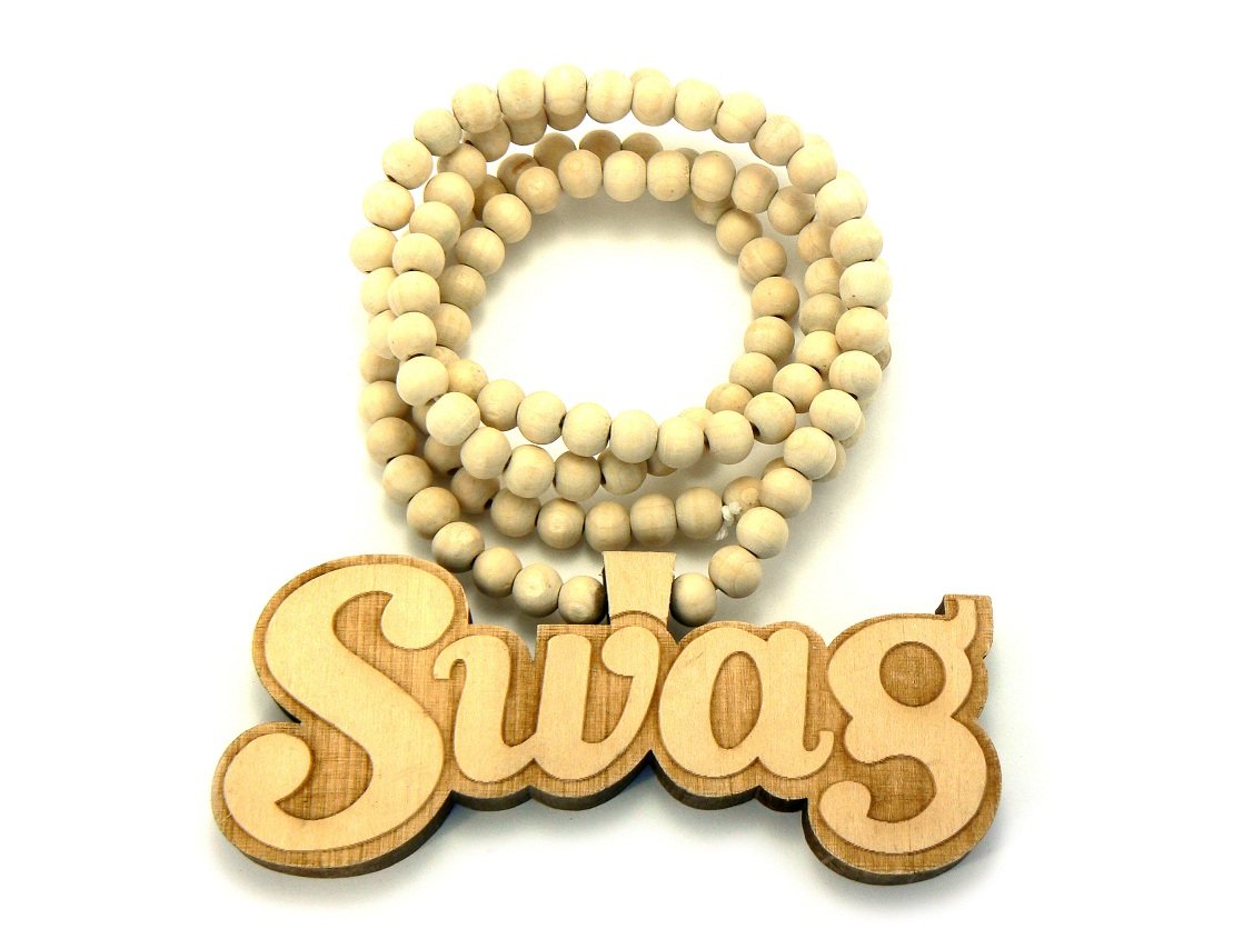 Natural Wood SWAG Necklace Pendant Chain WJ114NL