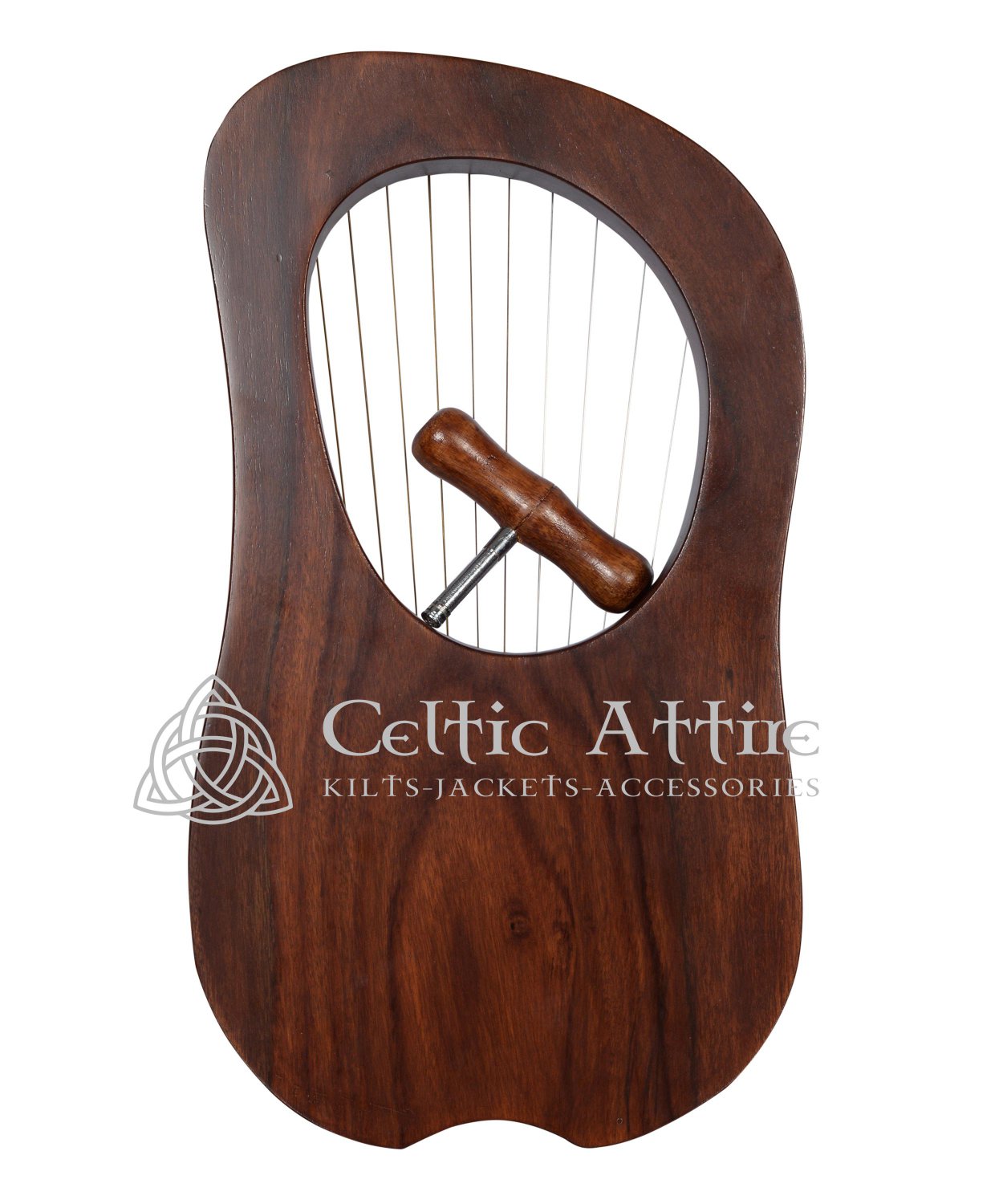 LYRE HARP Welsh Dragon 10 METAL STRINGS ROSEWOOD WITH FREE BAG And ...