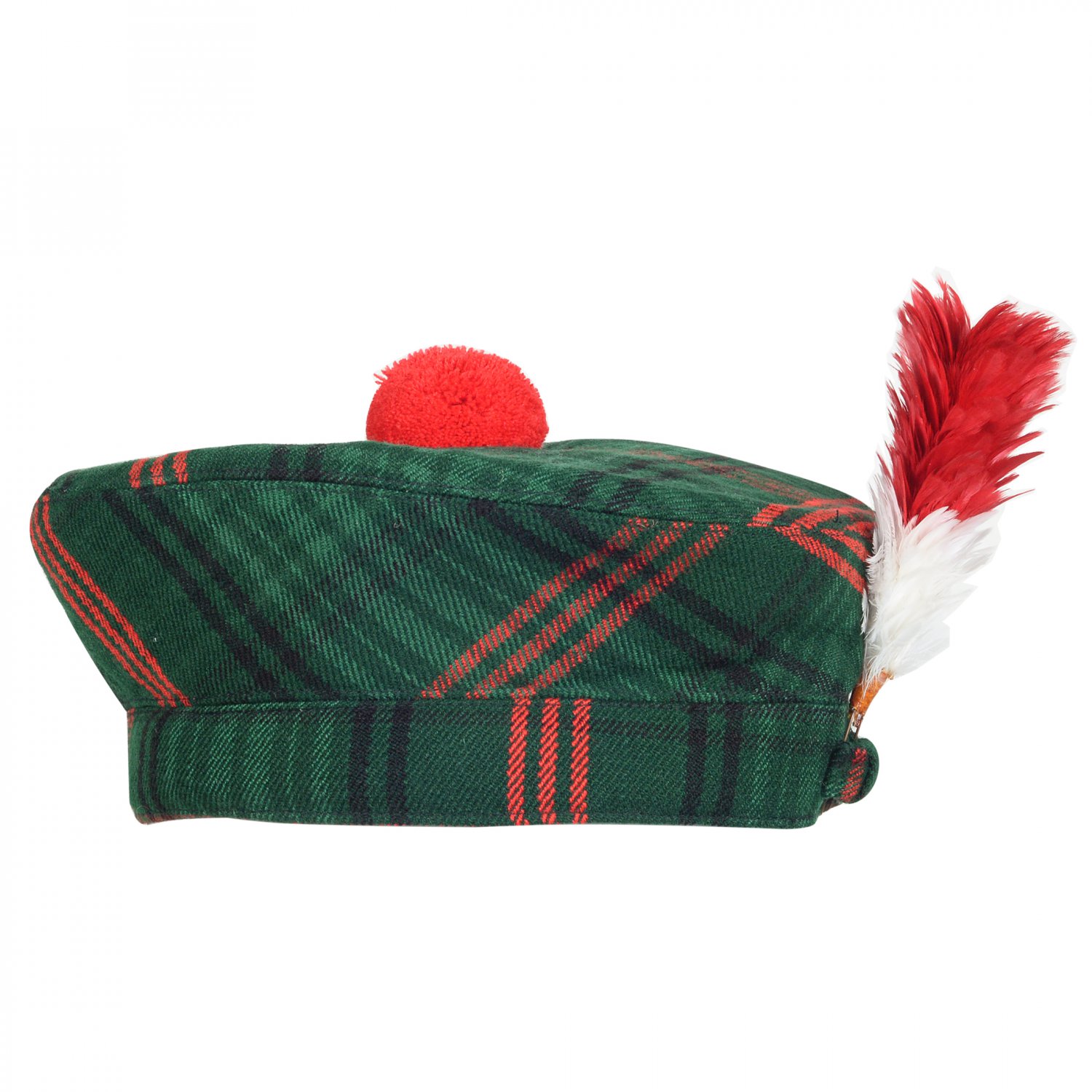 Scottish Rose Hunting Tartan BALMORAL HAT Military Highlander Kilt Cap ...