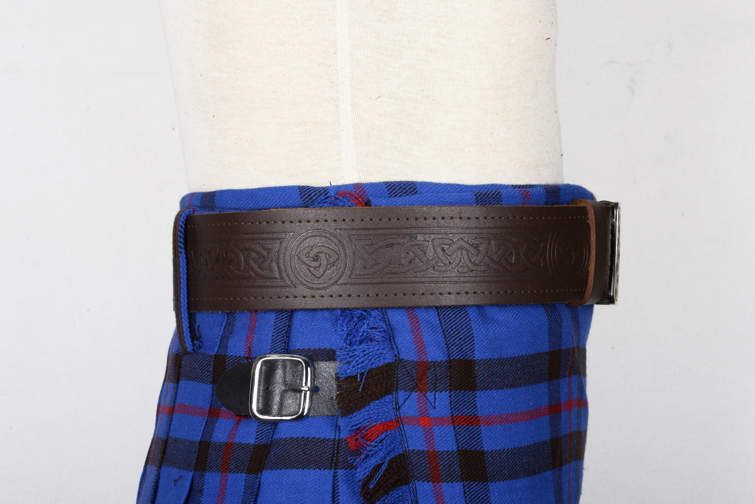 Traditional Scottish Leather Brown Kilt Belt -trinity Knot Celtic ...
