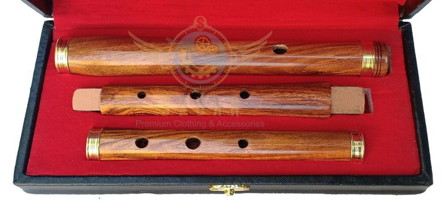 Irish Rose Wood 3 piece Irish Celtic Student D Flute WITH WOOD CASE, 3 ...