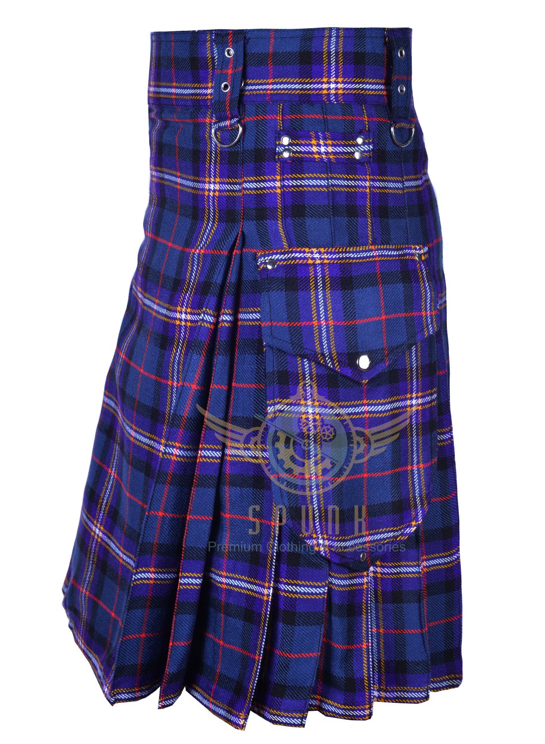 Scottish UTILITY KILT Handmade Kilt-Cargo Pockets Utility Kilt Masonic Tartan