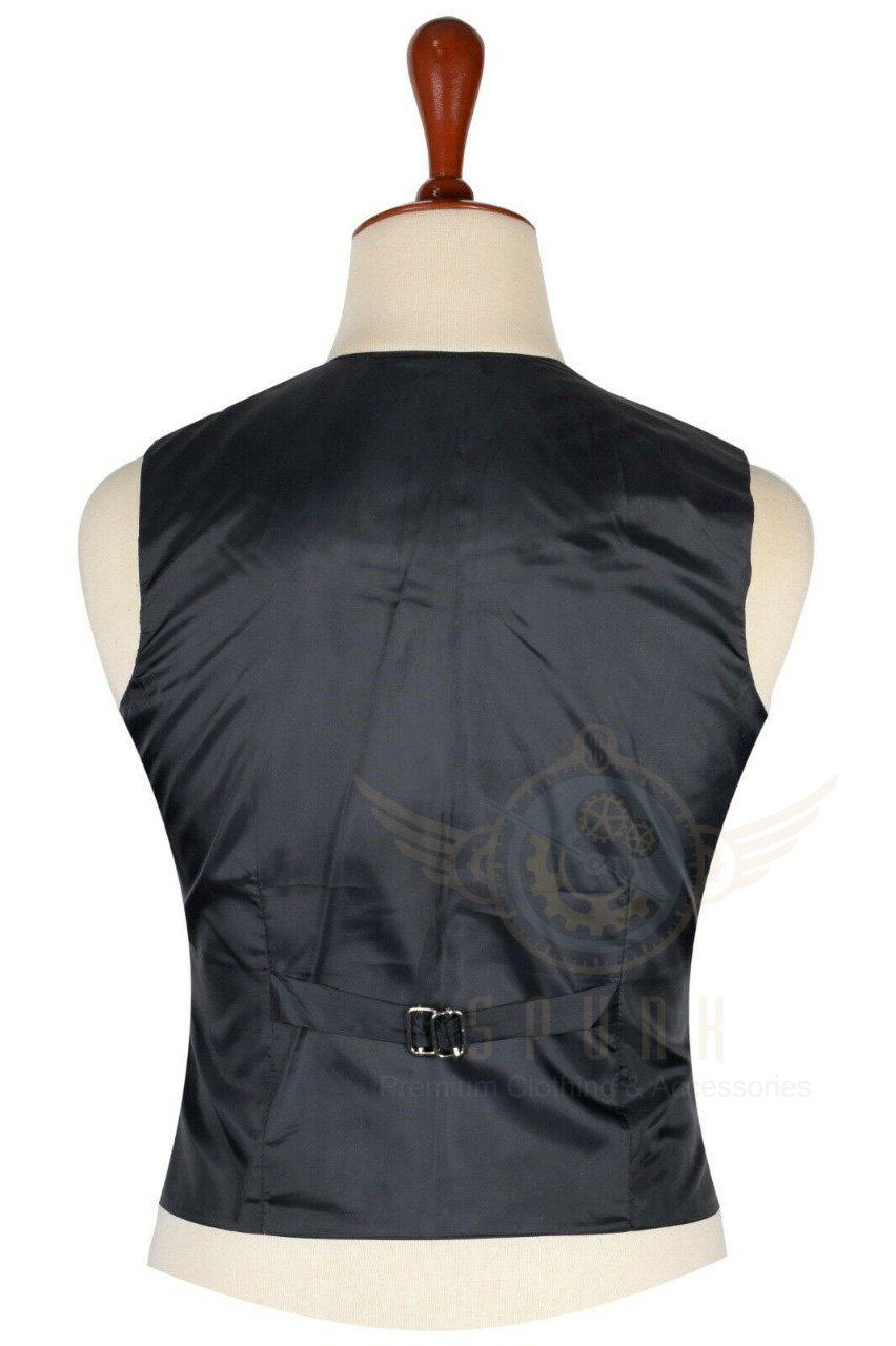 Argyle Vest - Scottish Traditional 5 Buttons Black Wool Argyle Vest ...