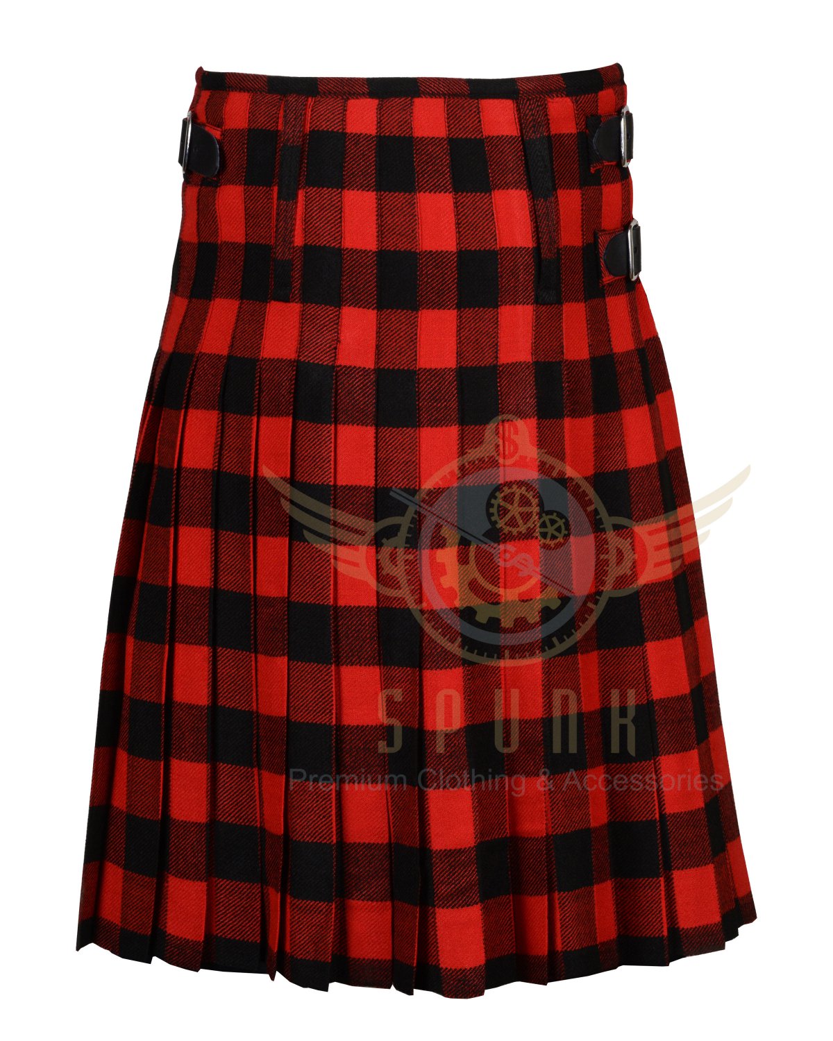 Men's Scottish Red & Black Rob Roy 8 yard kilt Tartan kilt