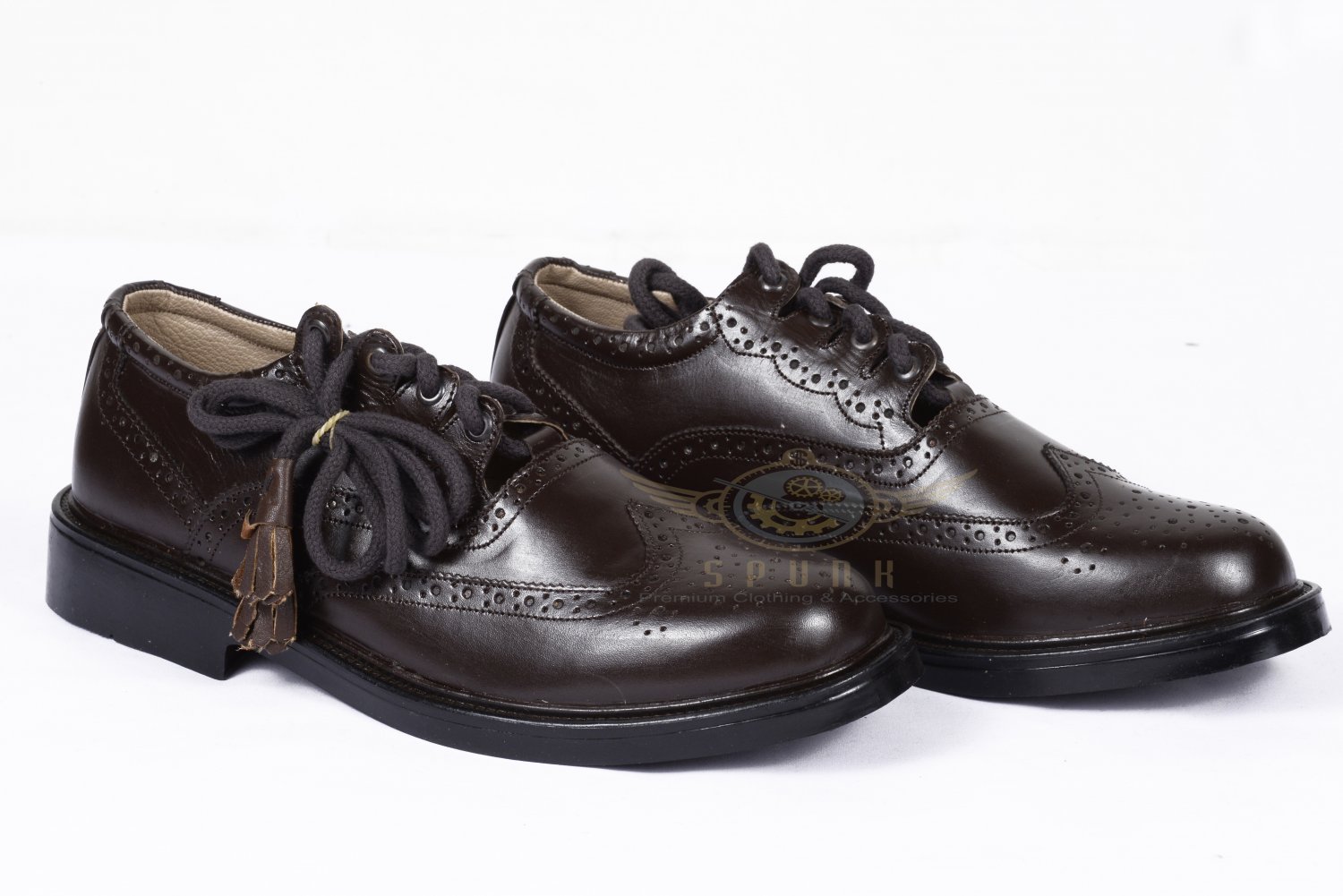 Scottish Brown Ghillie Brogue KILT Shoes - 100% Genuine Leather KILT Shoes Boots