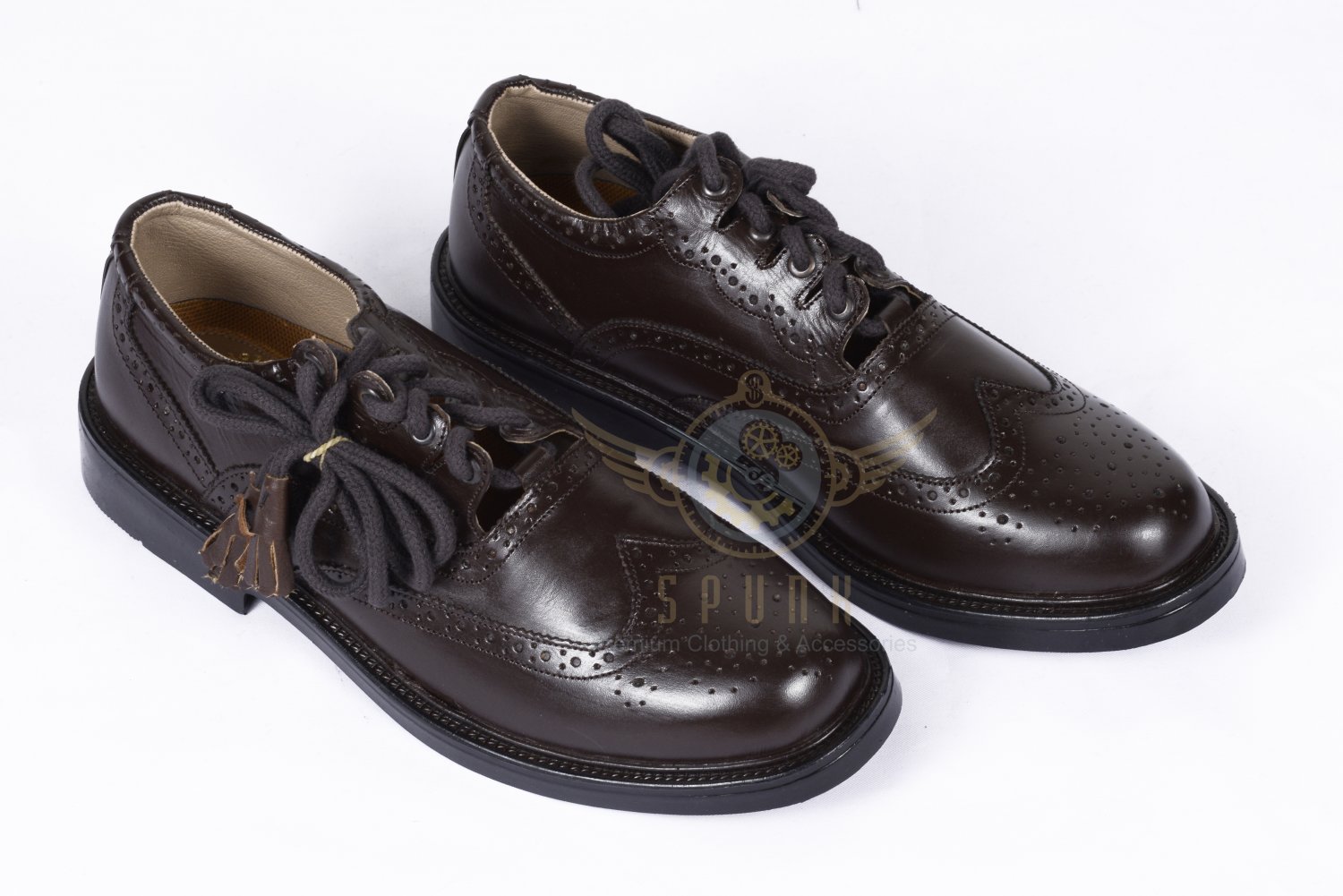 Scottish Brown Ghillie Brogue KILT Shoes - 100% Genuine Leather KILT Shoes Boots