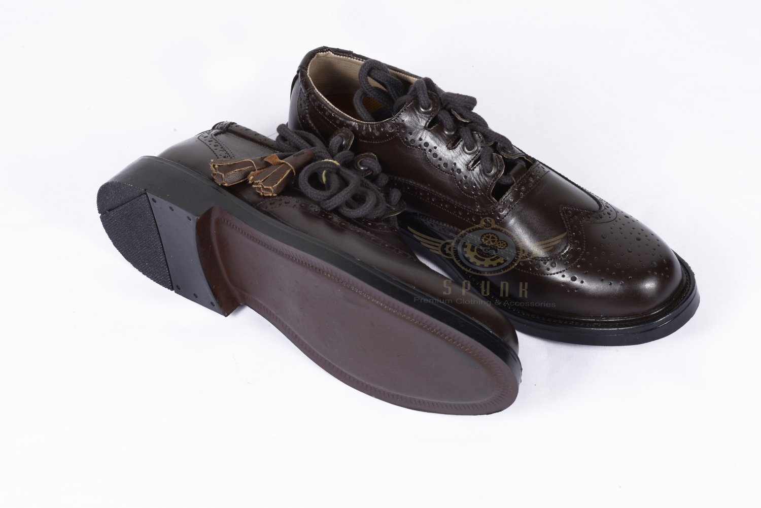 Scottish Brown Ghillie Brogue KILT Shoes - 100% Genuine Leather KILT Shoes Boots