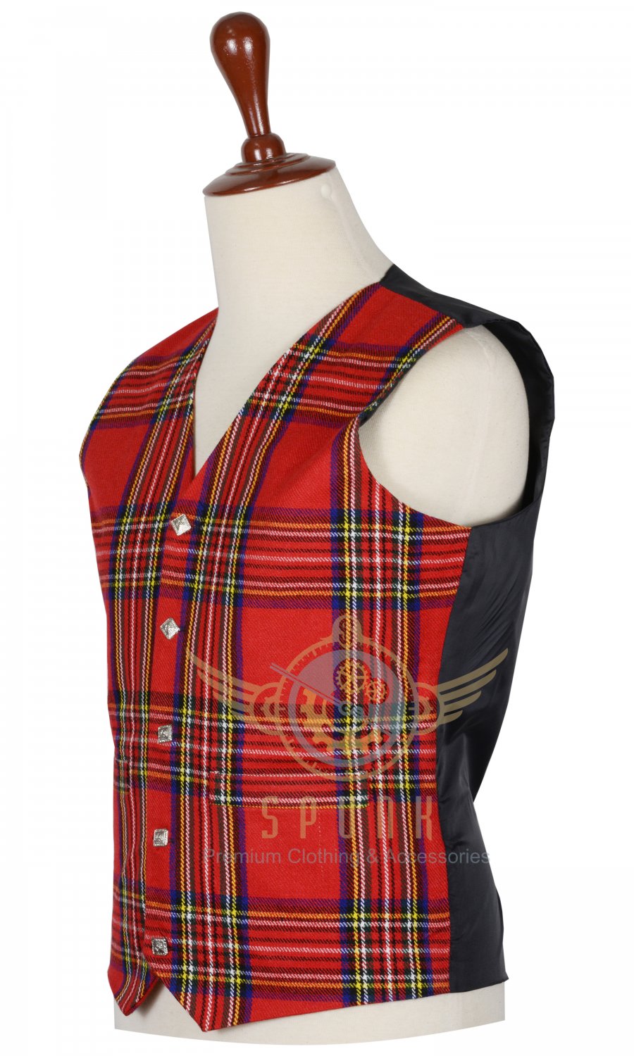 Men's Scottish Royal Stewart VEST 5 Buttons Vest Acrylic Tartan Vest ...
