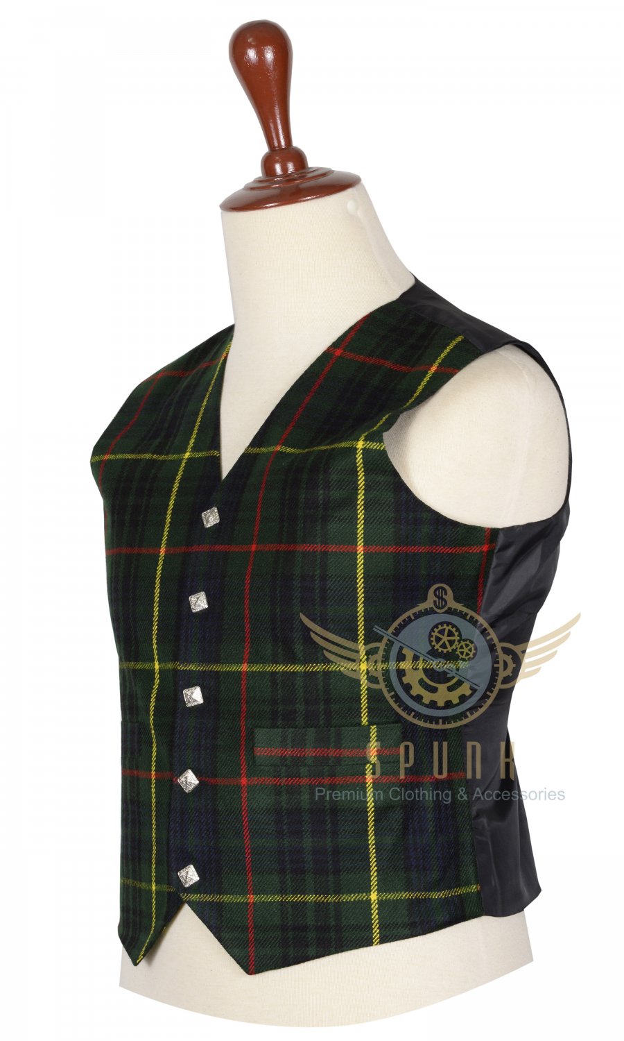 Men's Scottish Hunting Stewart VEST 5 Buttons Vest Acrylic Tartan Vest ...
