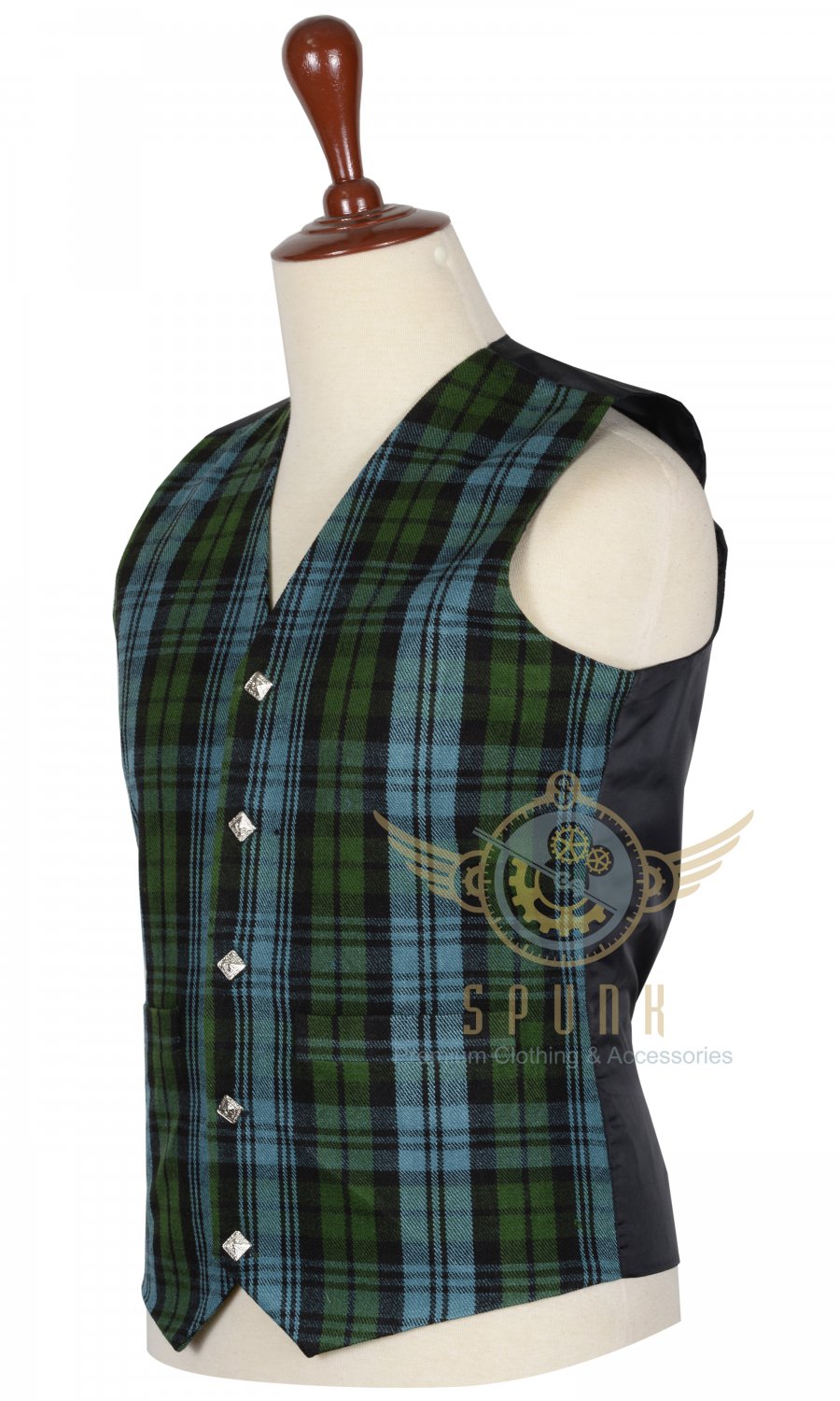 Men's Scottish Campbell Ancient VEST 5 Buttons Vest Acrylic Tartan Vest ...