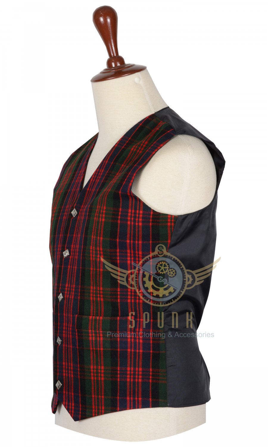 Men's Scottish MacDonald VEST 5 Buttons Vest Acrylic Tartan Vest ...