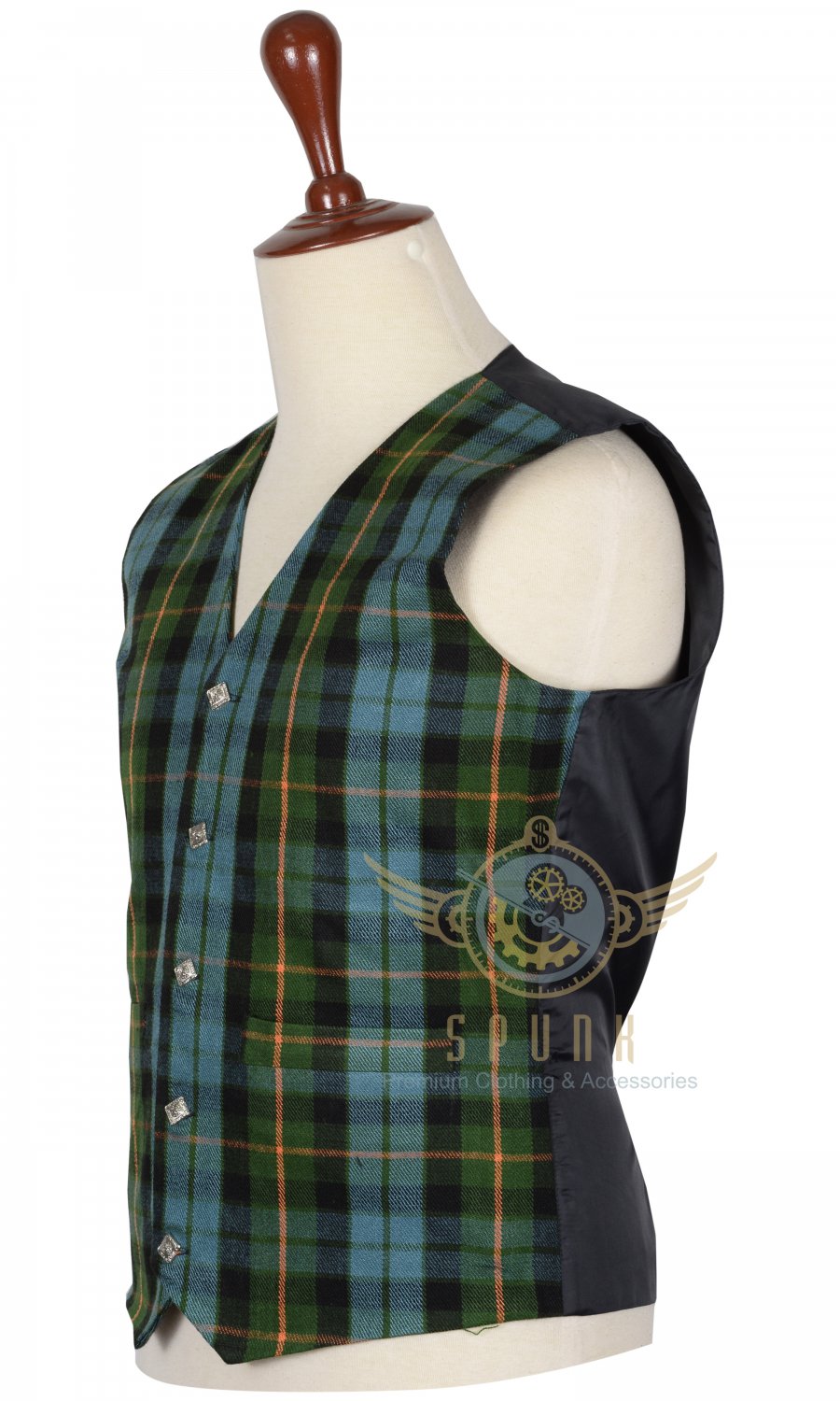 Men's Scottish Gunn Ancient VEST 5 Buttons Vest Acrylic tartan Vest ...