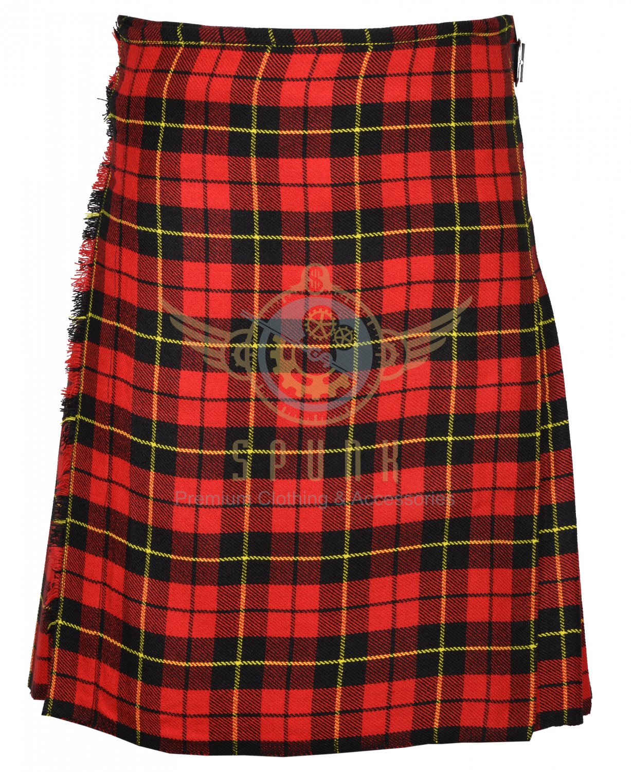 Men's Scottish Wallace 8 Yard KILT Wallace Fabric 8 Yard KILT with Flashes