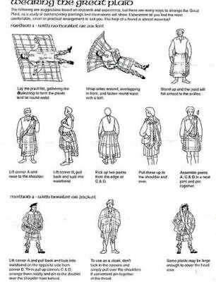 Scottish Traditional Highland Irish tartan Great Kilt 4 to 6 yards ...