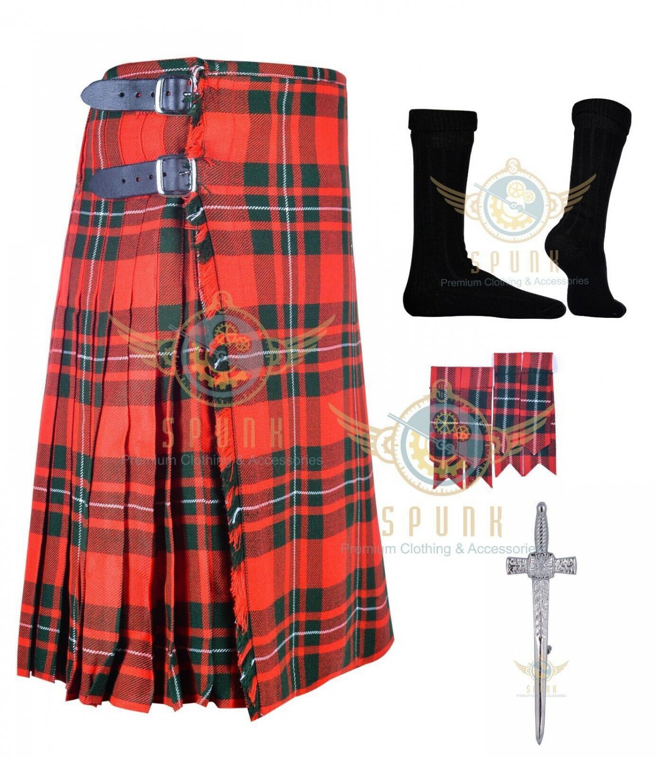 Scottish Men's Traditional 8 Yard Kilt MacGregor Tartan KILTS - Flashes ...