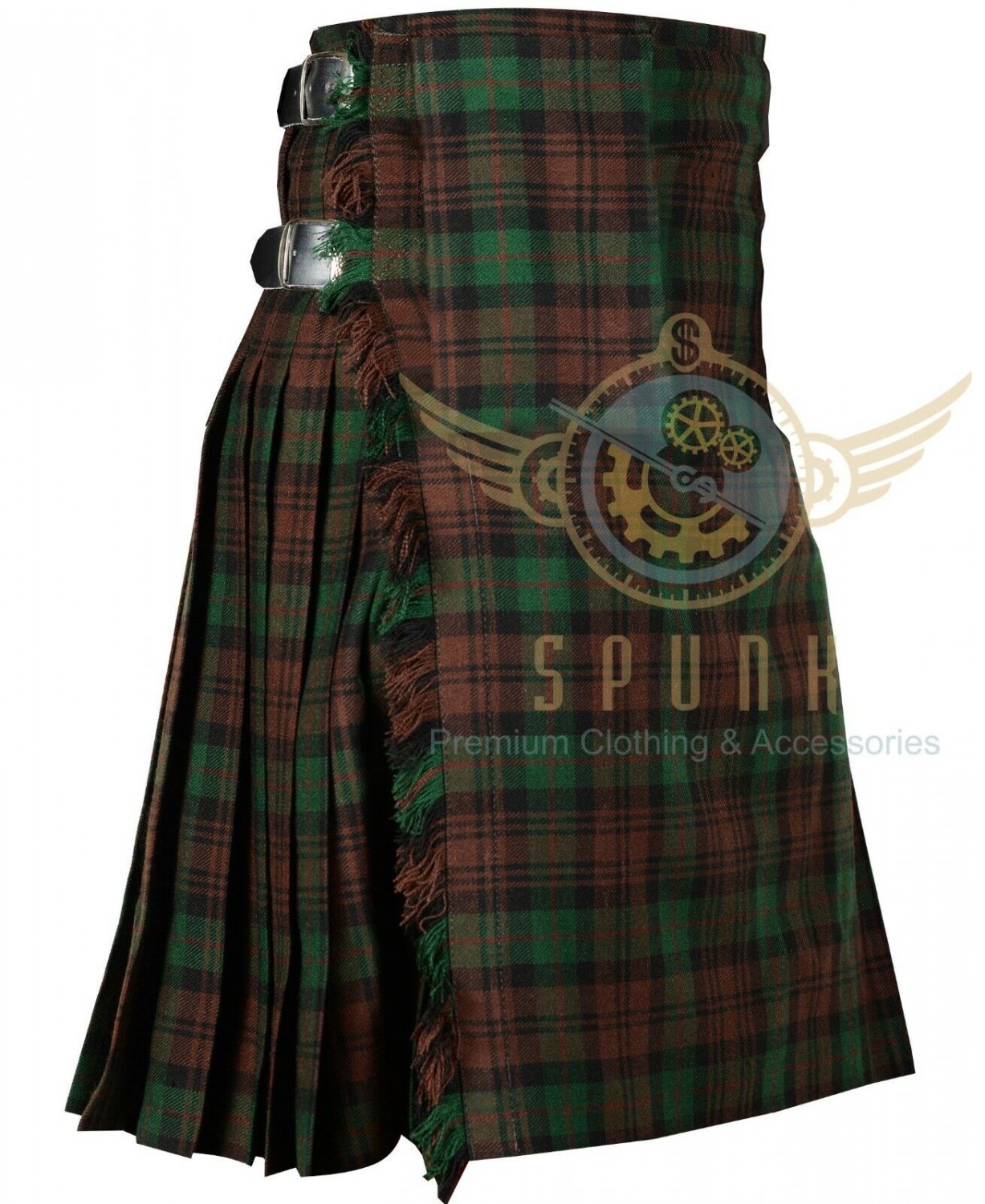 Scottish Traditional Highland 8 YARD Brown Watch Tartan Casual kilt Utility kilts 15 Colors