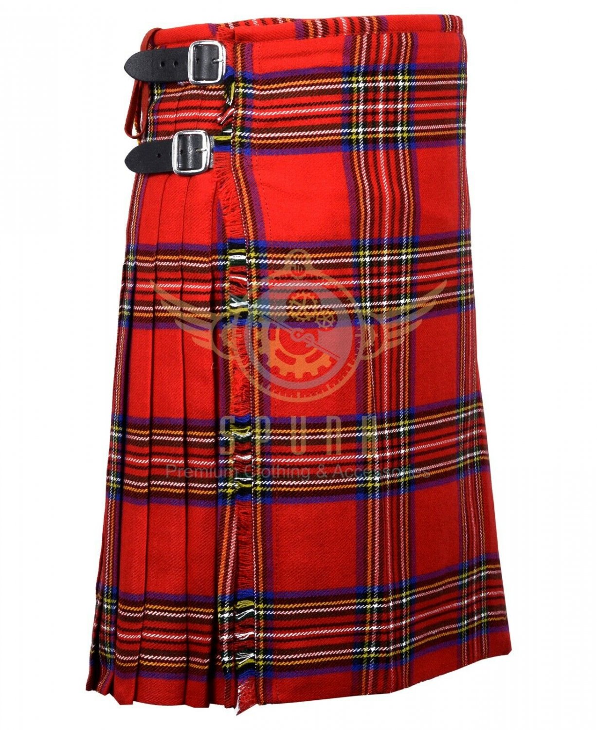 Scottish Traditional Highland 8 YARD Royal Stewart Tartan Casual kilt ...