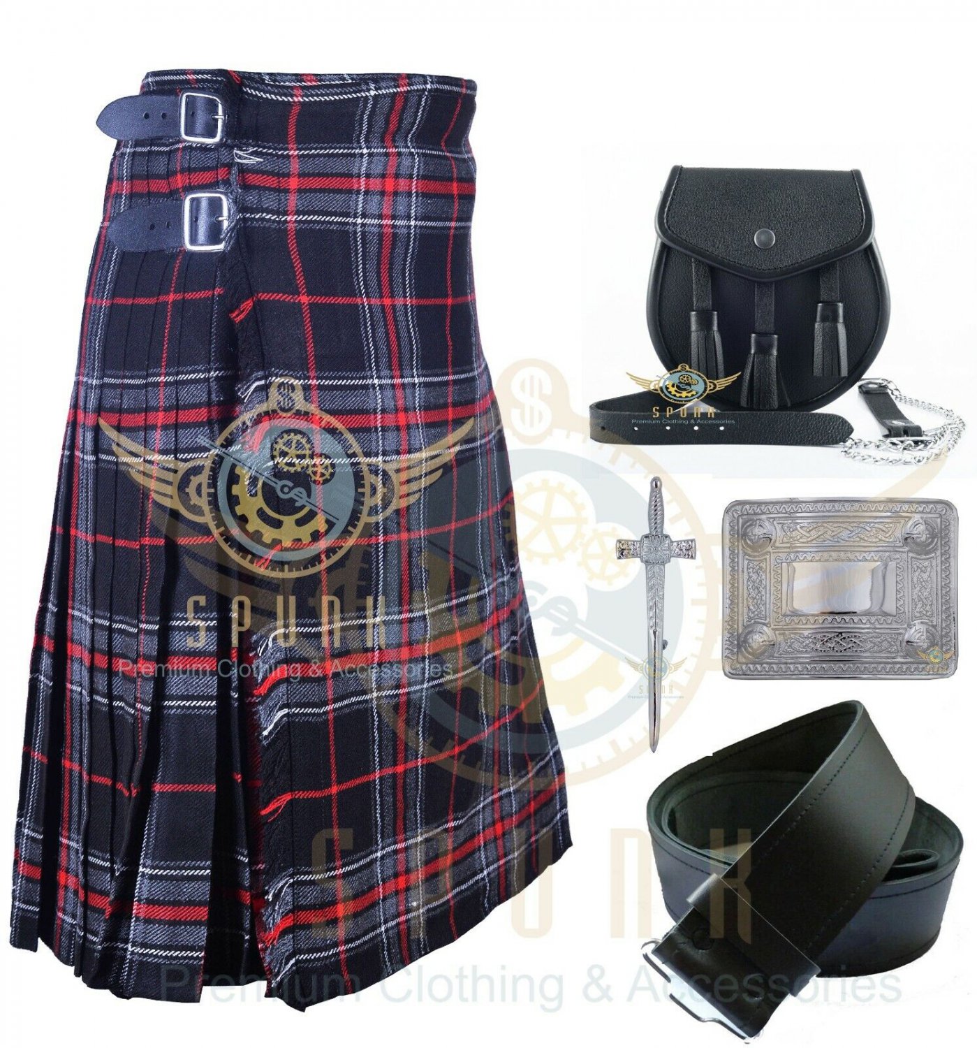 Scottish Traditional Kilts - Highland Spirit of Bruce Tartan 8 yard ...