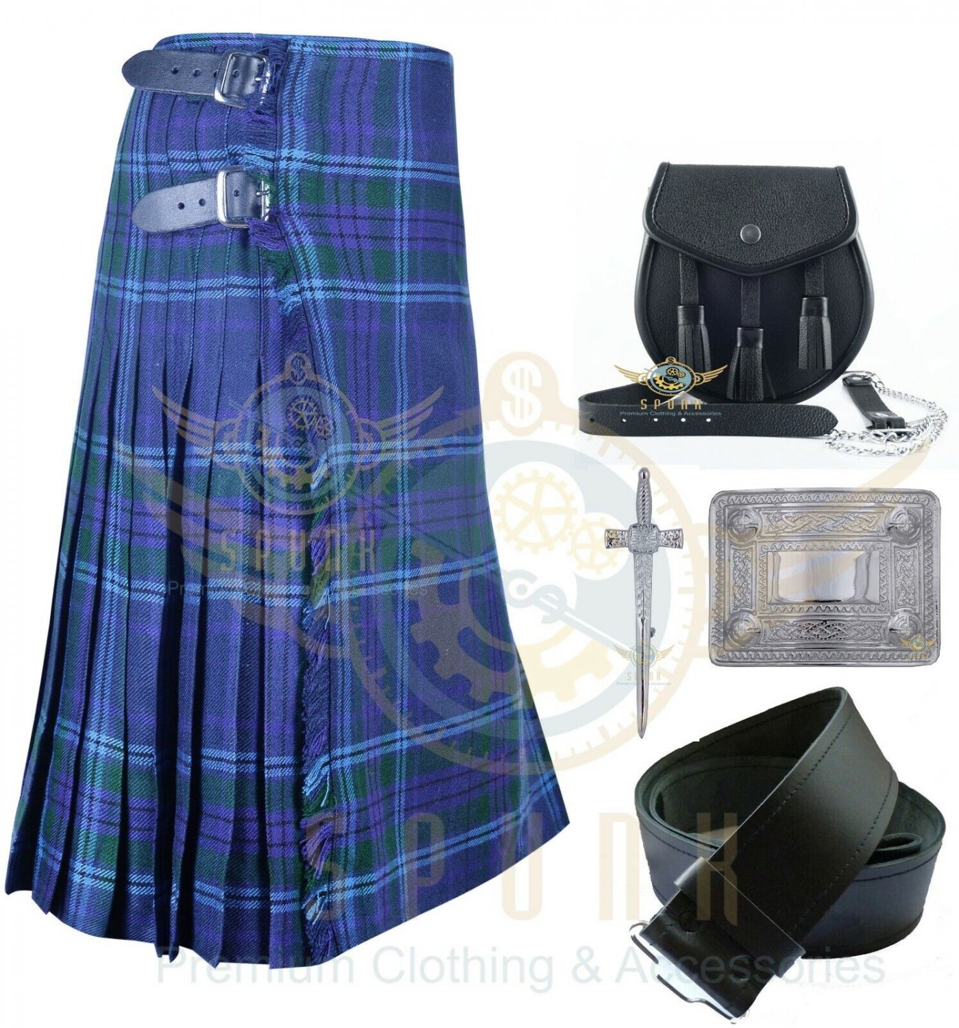 Scottish Traditional Kilts - Highland Spirit of Scotland Tartan 8 yard ...