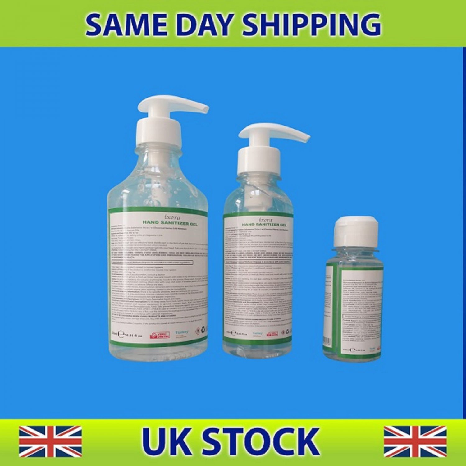 PURE hand gel cleanser with 70 percent Alcohol that kills 99.99% of ...