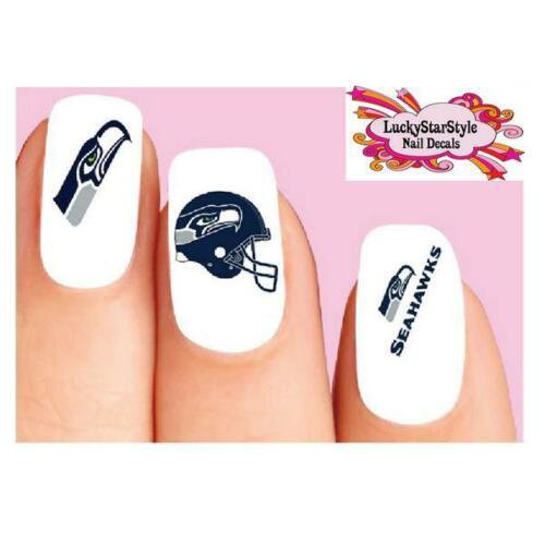 Waterslide Nail Decals Set of 20 - Seattle Seahawks Football Assorted