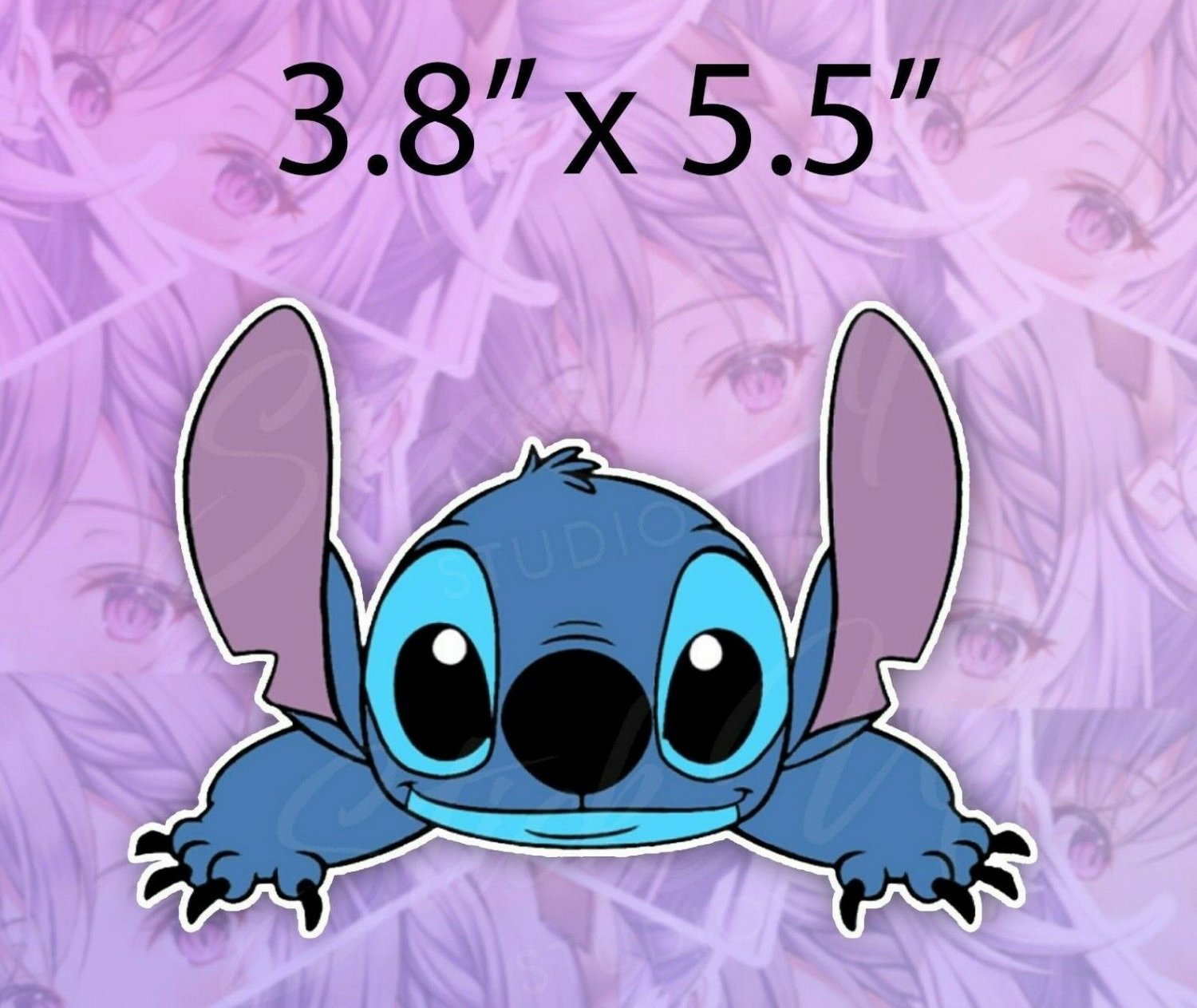 Lilo and Stitch Peeker Ohana Family Cute sticker vinyl decal car bumper ...