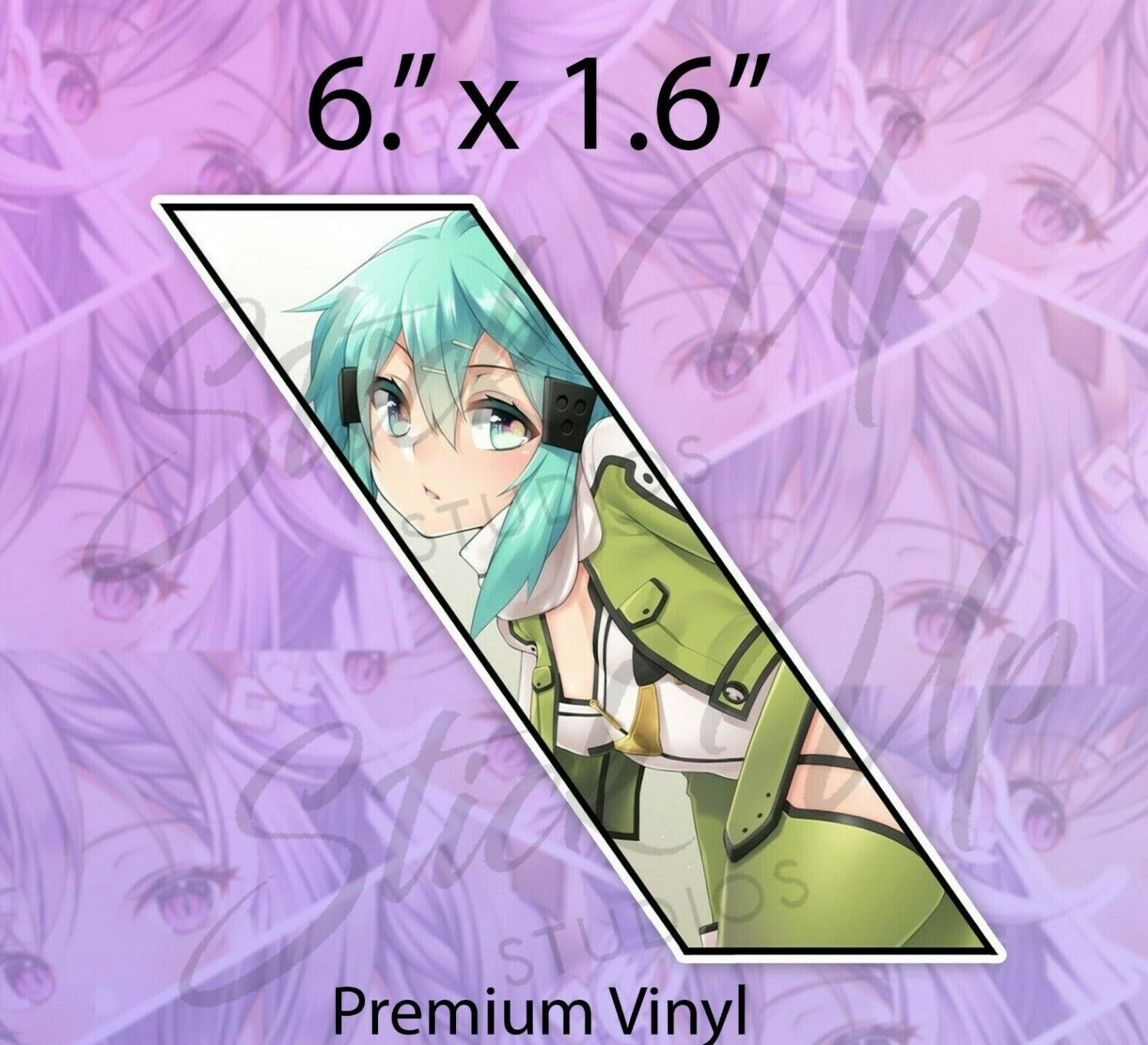 Asada Shino Anime Waifu Kawaii Window Style JDM vinyl decal car bumper ...