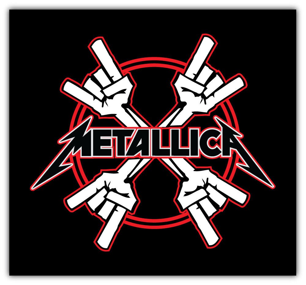 Metallica Fingers Logo Sticker Car Bumper Decal