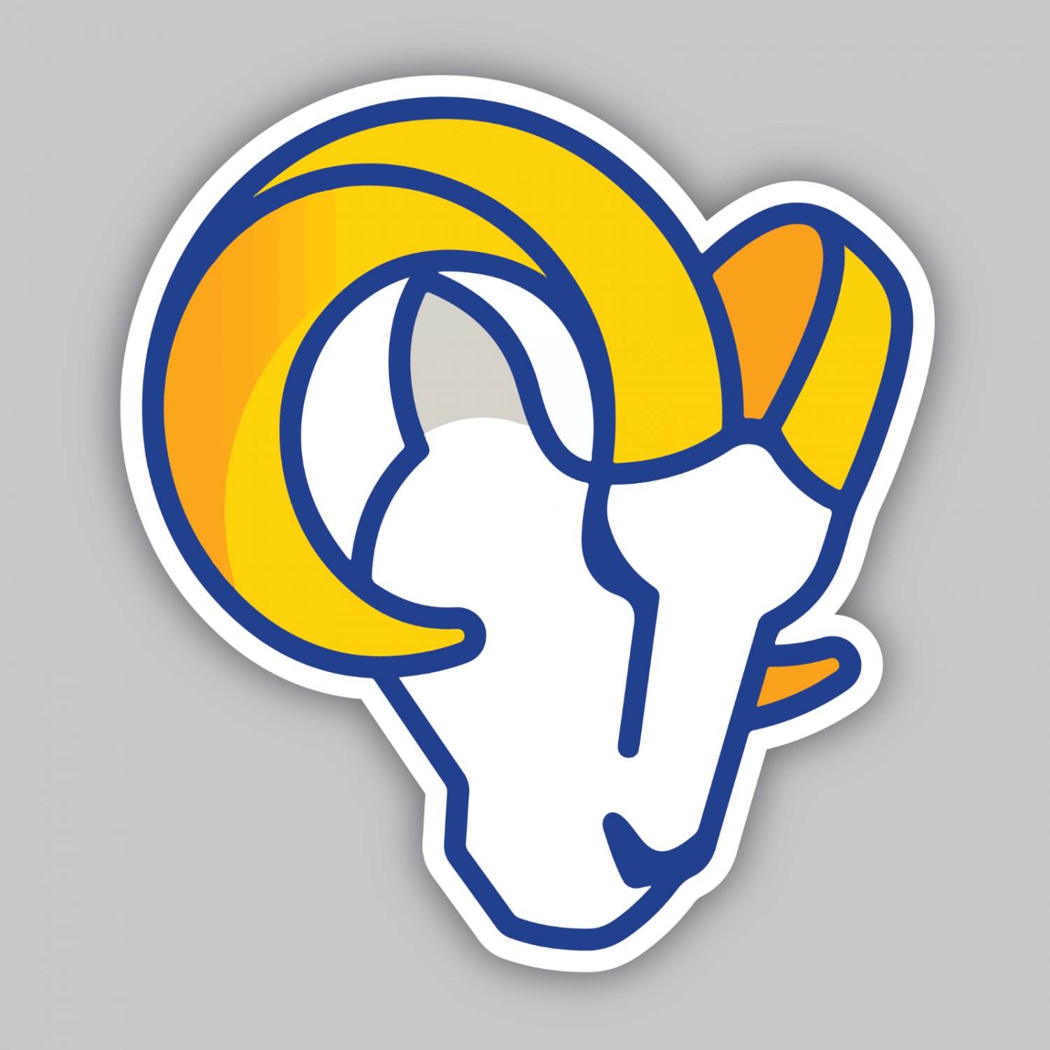 Los Angeles Rams Vinyl Sticker/Decal - NFL Football - LA - NFC - California