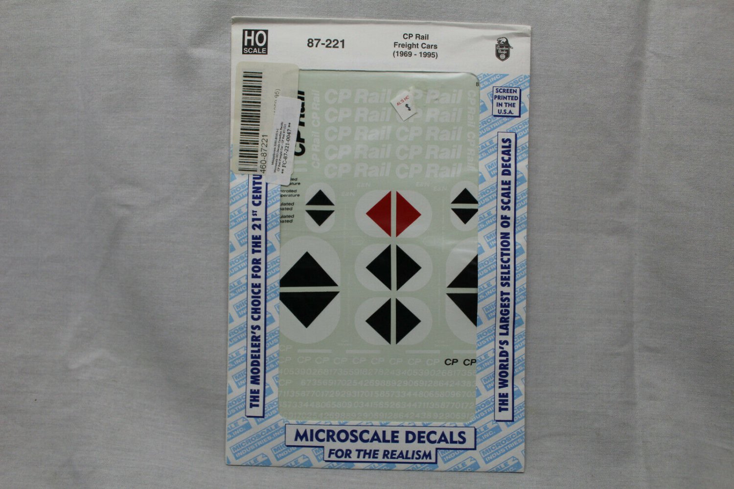 Microscale Decal 87-221 CP RAIL FREIGHT CARS 1969-1995, PACMAN LOGO