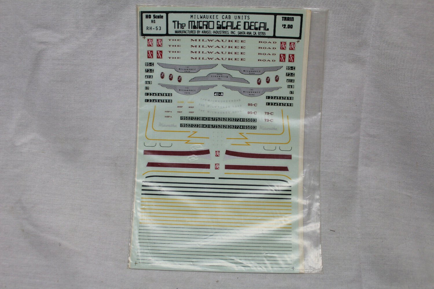 Microscale Decal RH-53 (87-53) MILWAUKEE ROAD CAB UNITS (FREIGHT ...