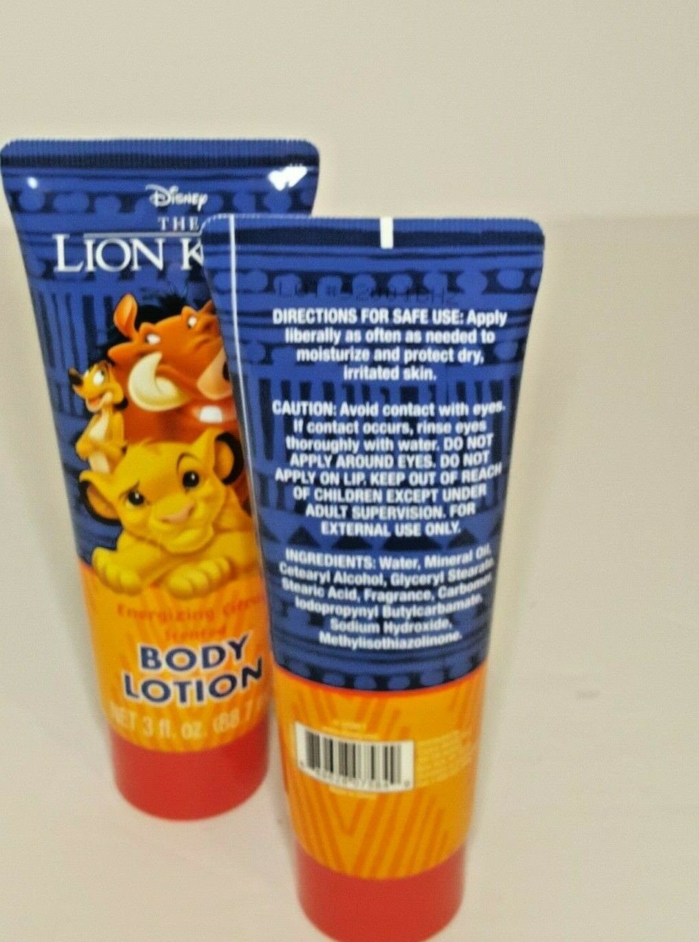 DISNEY'S THE LION KING BODY LOTION 3 OZ EACH 2 pack