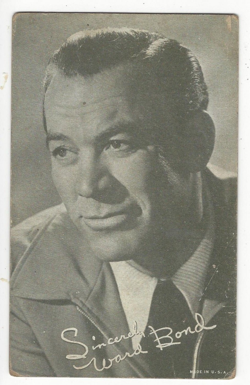 Vintage 1940s Actor Ward Bond Mutoscope Arcade Card