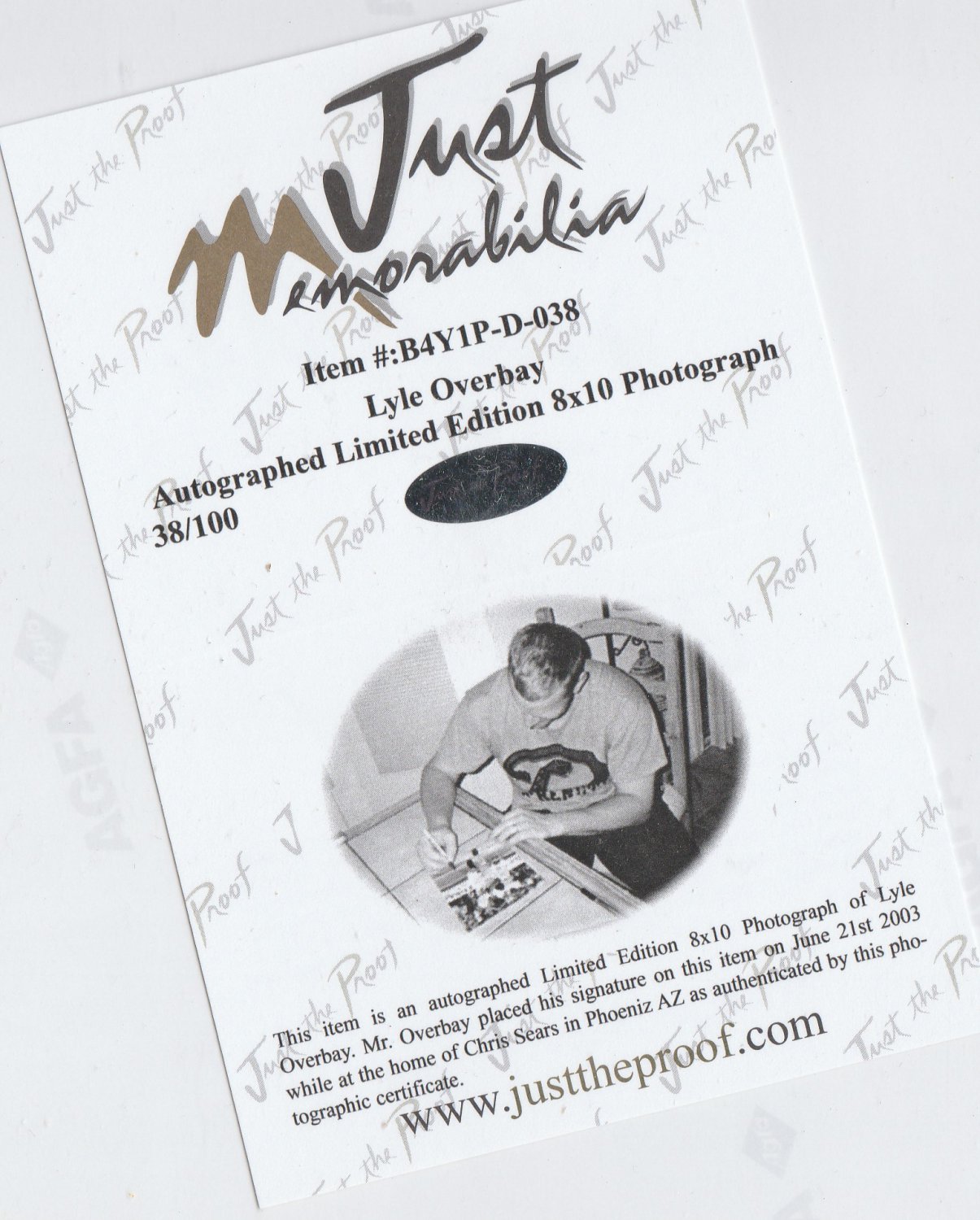 Lyle Overbay Autograph
