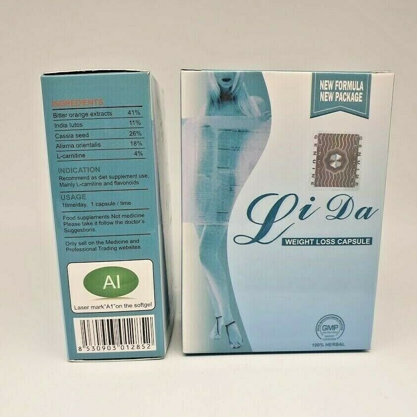 LIDA NATURAL BOTANICAL HERBAL WEIGHT LOSS SLIMMING CAPSULES 36 CAPSULES ...